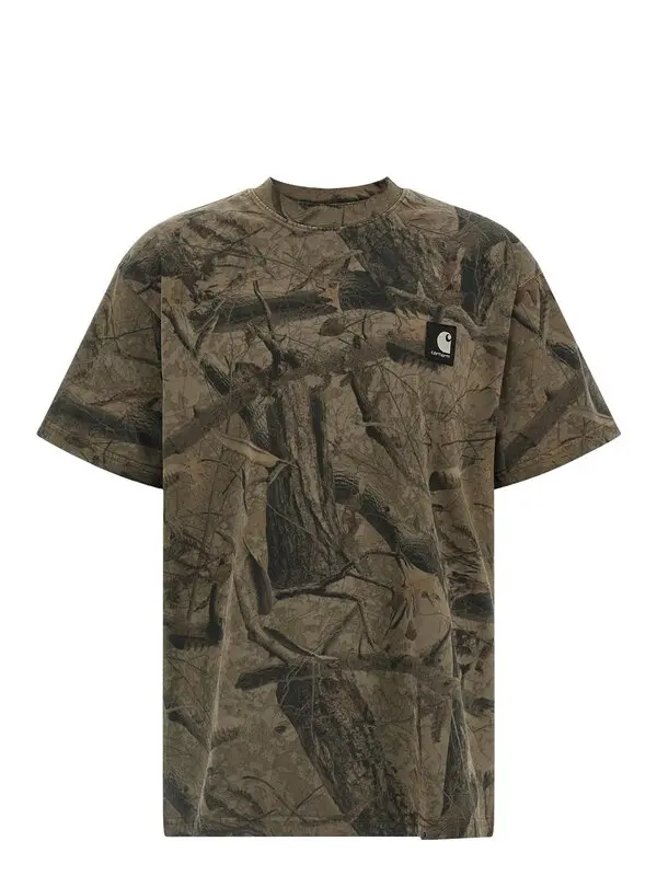 Carhartt Work In Progress Feather Tree' Print T-shirt - Green