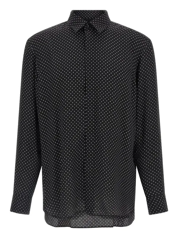 TOM FORD Micro-print Shirt - Black