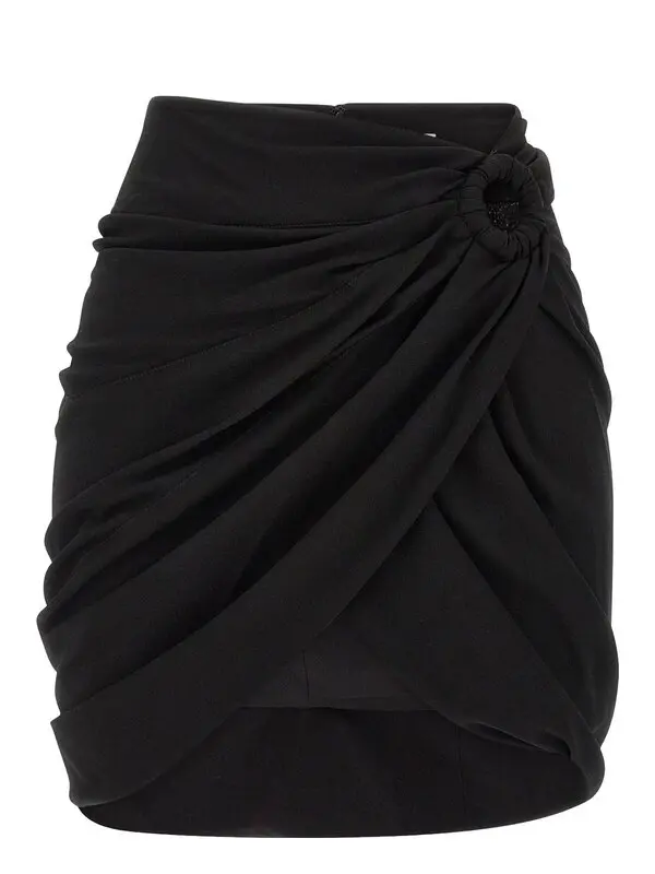 Isabel Marant Étoile Sabrina Asymmetrical Draped Mini Skirt - Black