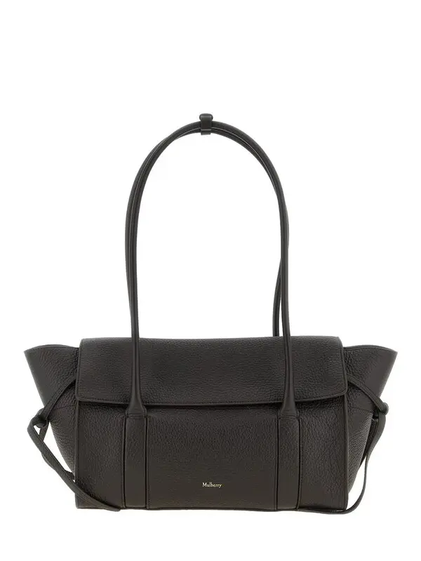Mulberry Soft Bayswater Small Shoulder Bag In Hammered Calf Leather - Black