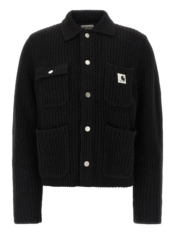 Carhartt Work In Progress Michigan Sweater Cardigan - Black