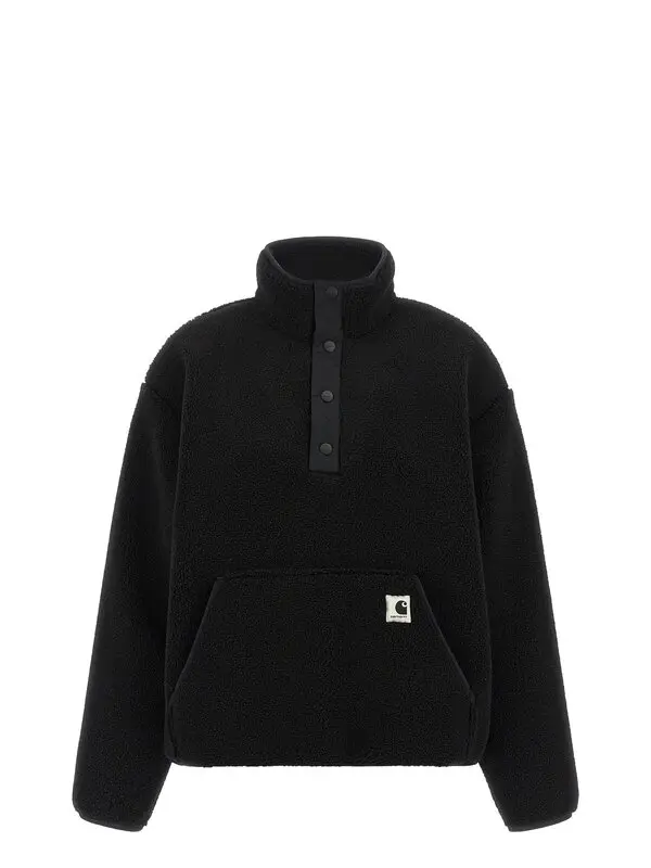Carhartt Work In Progress Elliot Fleece Sweatshirt With Snap Button Closure - Black