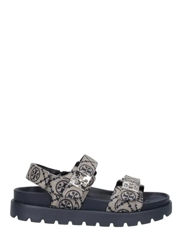 Tory Burch T Monogram Adjustable Sandals - Blue