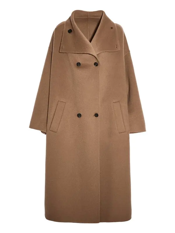 Malo Luxury Cashmere Double-breasted Coat - Tan