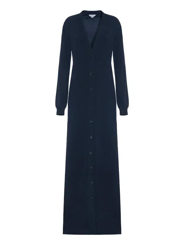 Malo Long Cashmere Cardigan - Navy