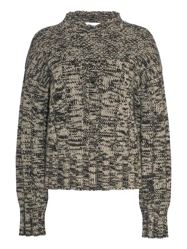Malo Virgin Wool-cashmere Mock Turtleneck Sweater - Multi