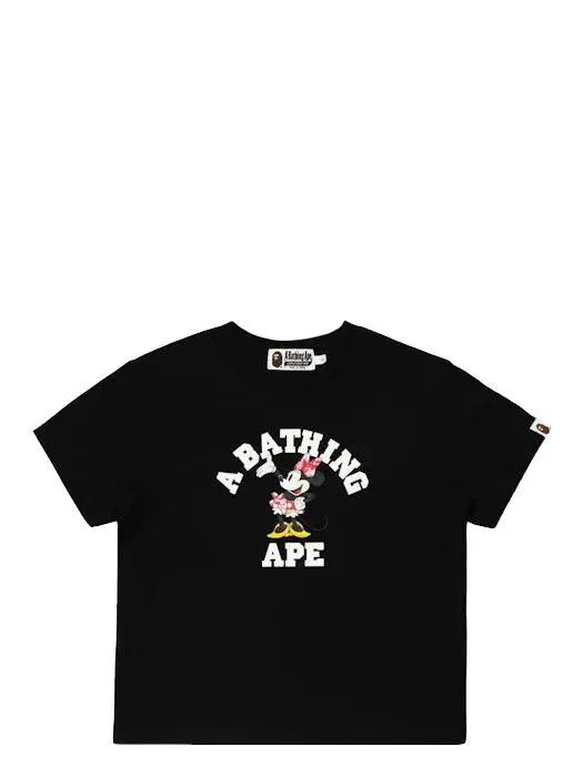 A BATHING APE X Disney Minnie Mouse College Tee - Black