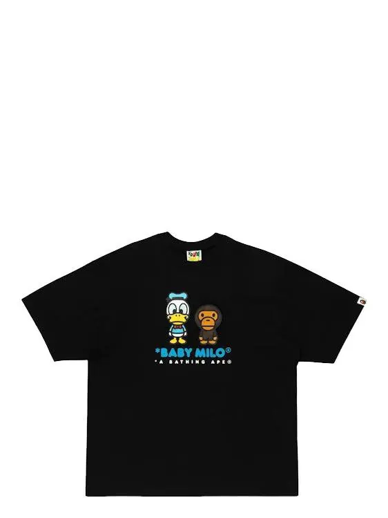 A BATHING APE X Disney Donald Duck Baby Milo Relaxed Fit Tee Shirt - Black
