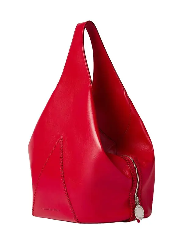 Stella McCartney Appaloosa Whipstitch Medium Bucket Bag - Red