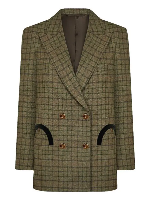 BLAZÉ MILANO Olmid Everyday Double Breasted Blazer - Green