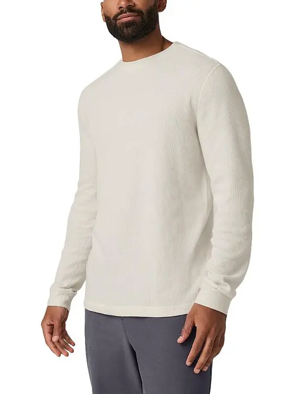 Vuori Waffle Crewneck Athletic Shirt - Marshmallow