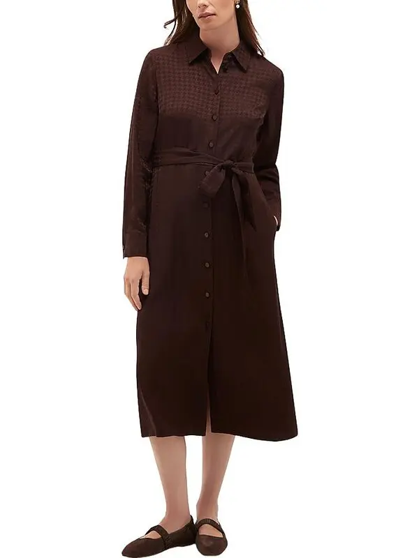 HOBBS LONDON Belted Shirt Dress - Deep Brown