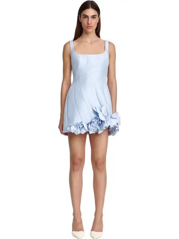 Acler Winchester Mini Dress - Blue Melt