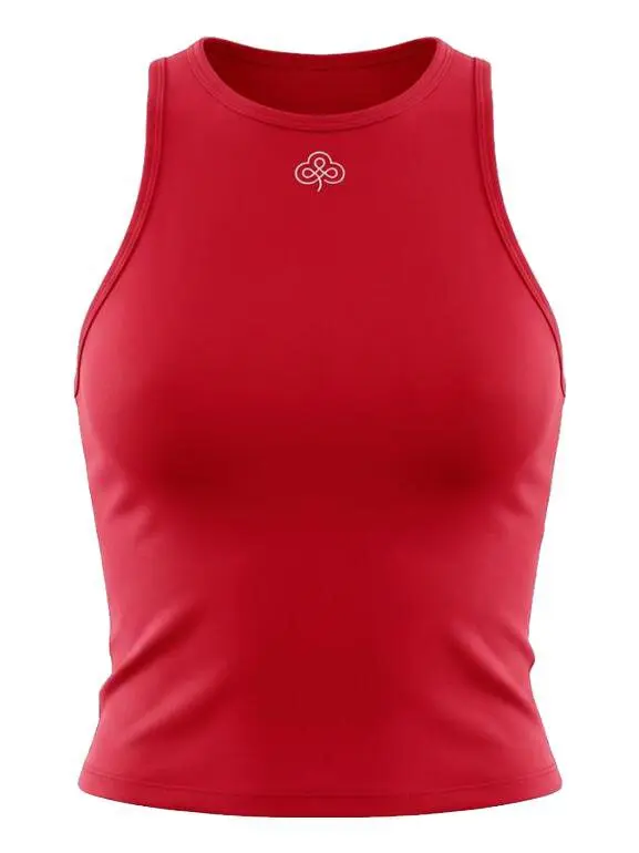 BE ATHLETICA 180 Racer Tank High Neck, Fitted Silhouette - Red