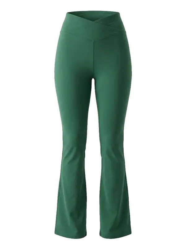 BE ATHLETICA Be One Eighty Wrap-waist Flared Leggings Forest - Green