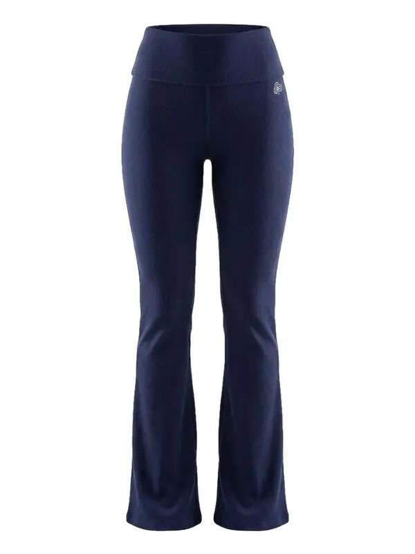 BE ATHLETICA Essential Everyday Foldover Flare Pants - Blue