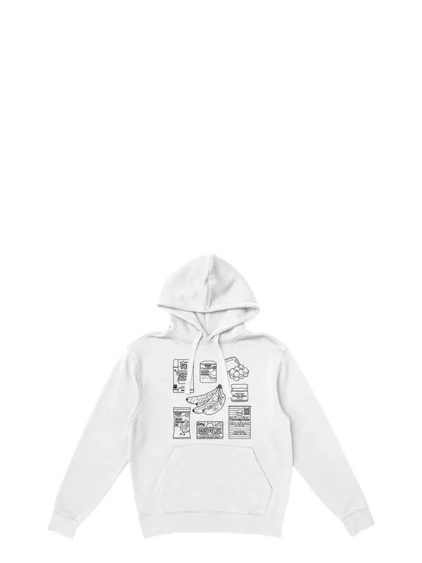 QUITE NICE CLOTHING Banana Bread Graphic Hoodie - White