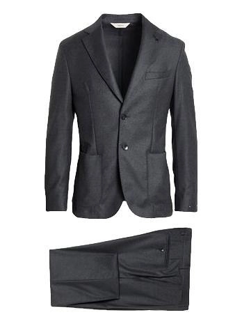 PAOLONI Suit Charcoal Size Virgin Wool, Elastane - Grey
