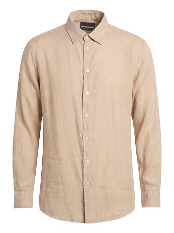Emporio Armani Shirt Slate Size Linen - Beige