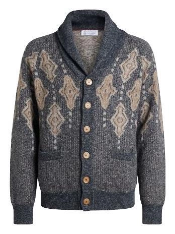 Brunello Cucinelli Shawl Collar Cardigan - Blue