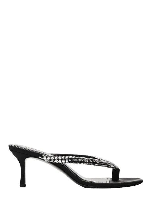 Alexander Wang Courtney 65mm Thong Sandal - Black/silver