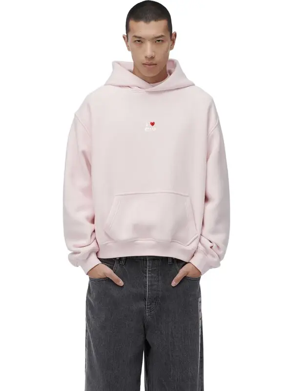 Alexander Wang Crystal Hotfix I Heart Aw Hoodie - Light Pink