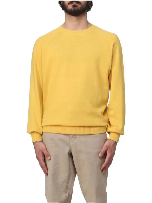 Brunello Cucinelli Round Neck Sweater - Yellow