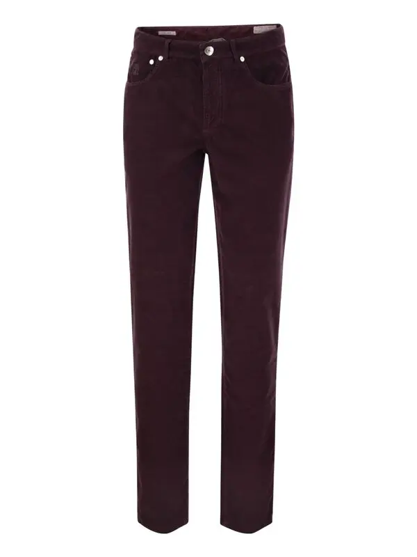 Brunello Cucinelli Logo Patch Straight-leg Trousers - Black
