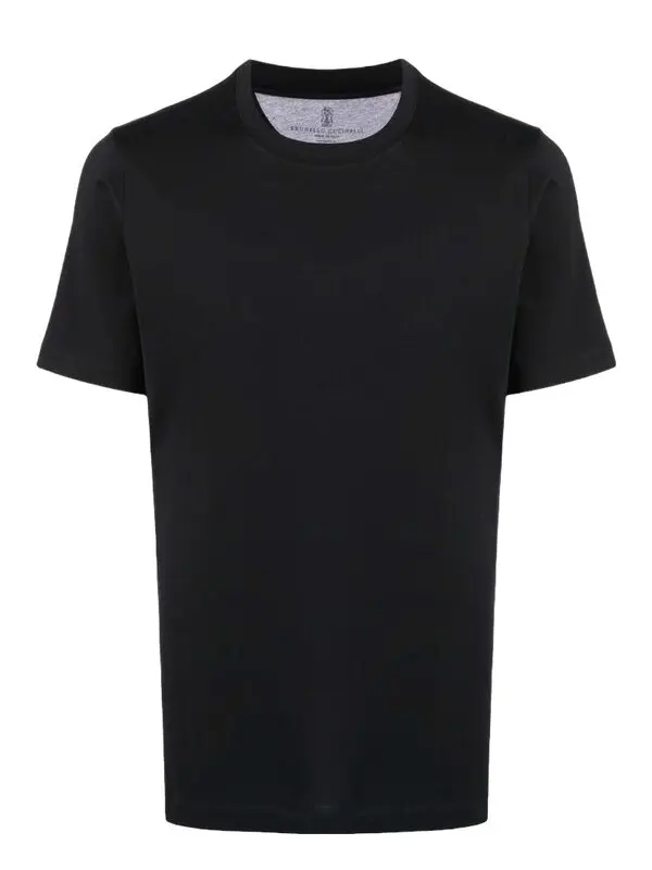 Brunello Cucinelli Round Neck Short-sleeved T-shirt - Black