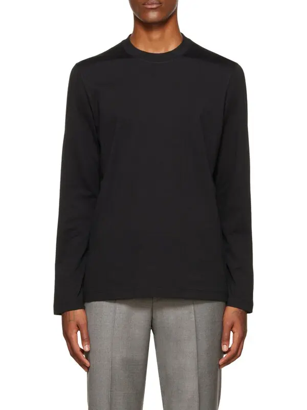 Brunello Cucinelli Long-sleeved Cotton T-shirt - Black