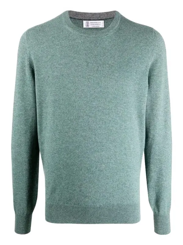 Brunello Cucinelli Cashmere Crew Neck Sweater - Green