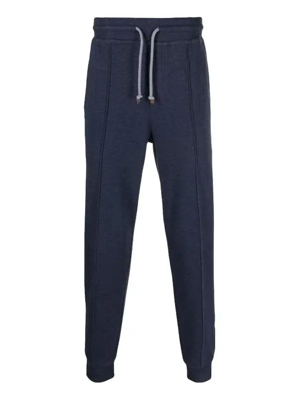 Brunello Cucinelli Drawstring Cuffed Sweatpants - Blue