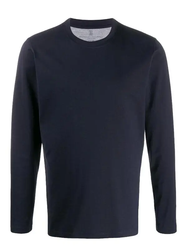 Brunello Cucinelli Plain Longsleeved T-shirt - Black