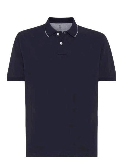 Brunello Cucinelli Short-sleeved Straight Hem Polo Shirt - Black