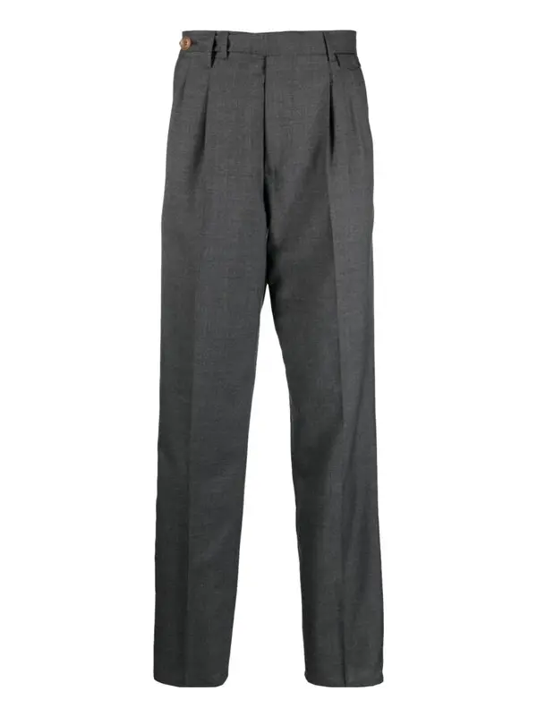 Brunello Cucinelli Mid-rise Tailored Wool Trousers - Black