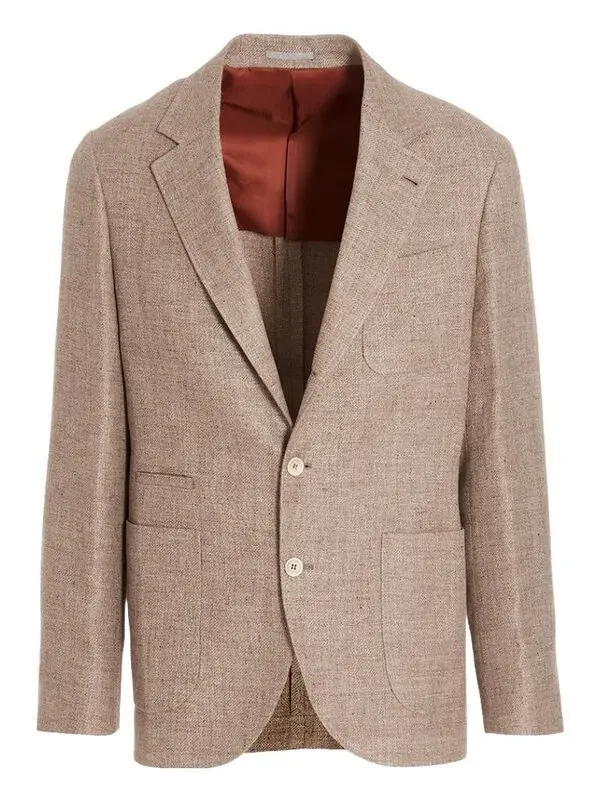 Brunello Cucinelli Single-breasted Tailored Blazer - Nude