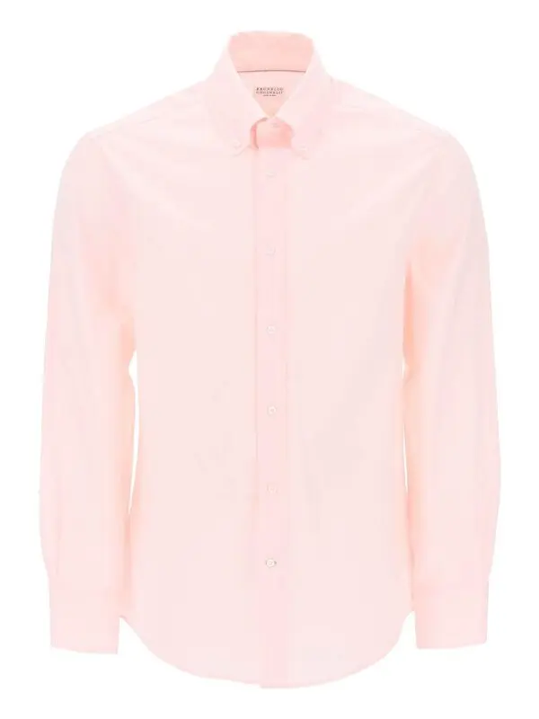 Brunello Cucinelli Cotton Button-down Collar Shirt - Pink