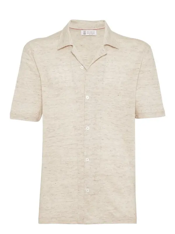 Brunello Cucinelli Short-sleeved Button-up Shirt - Nude