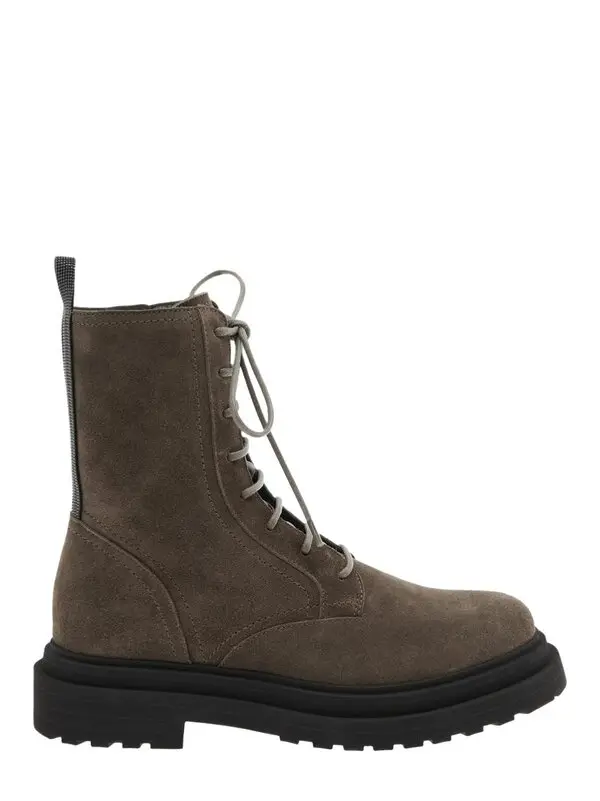 Brunello Cucinelli Lace-up Ankle Boots - Black