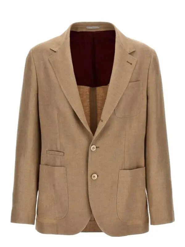 Brunello Cucinelli Single-breasted Tailored Blazer - Brown