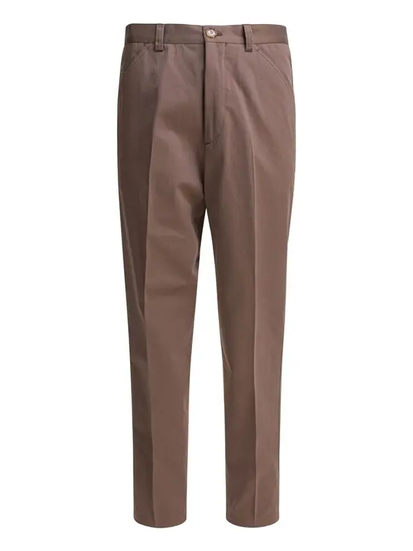 Brunello Cucinelli Pressed Crease Trousers - Brown