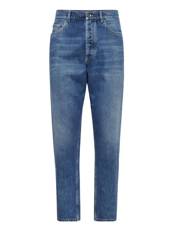Brunello Cucinelli Mid-rise Tapered Leg Jeans - Blue
