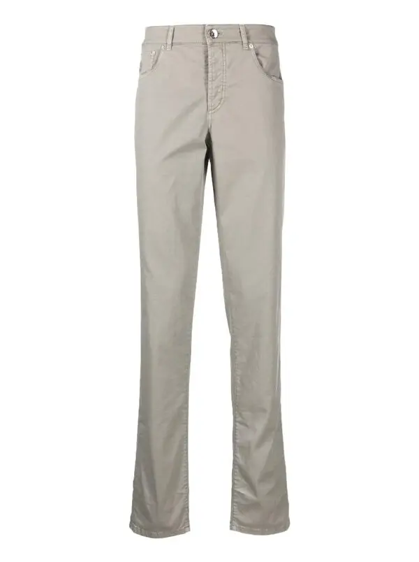 Brunello Cucinelli Straight-leg Cotton Jeans - Gray