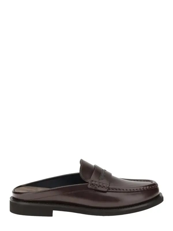 Brunello Cucinelli Sabot Slip-on Loafers - Brown