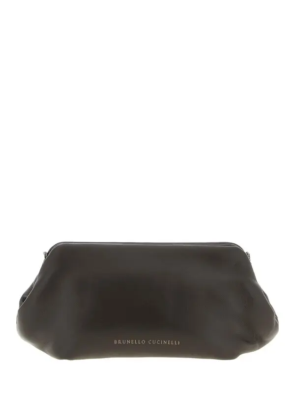 Brunello Cucinelli Monile Chain Crossbody Bag - Brown