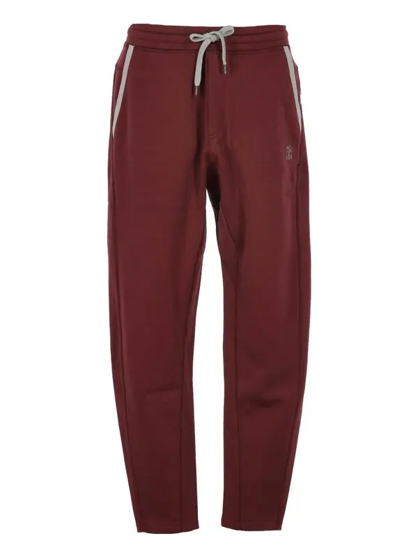 Brunello Cucinelli Logo Detailed Drawstring Joggers - Red