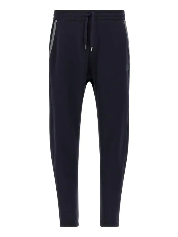 Brunello Cucinelli Logo Detailed Drawstring Joggers - Black