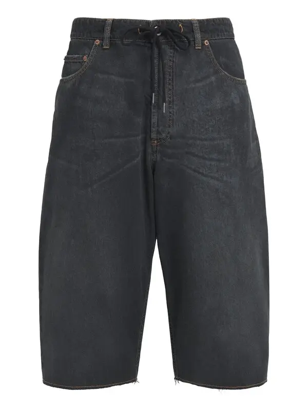MAISON MARGIELA Denim Drawstring Shorts - Navy