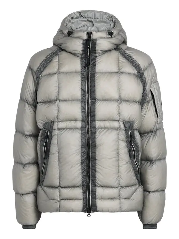 C.P. COMPANY D.d. Shell Hooded Down Puffer Jacket - Grey