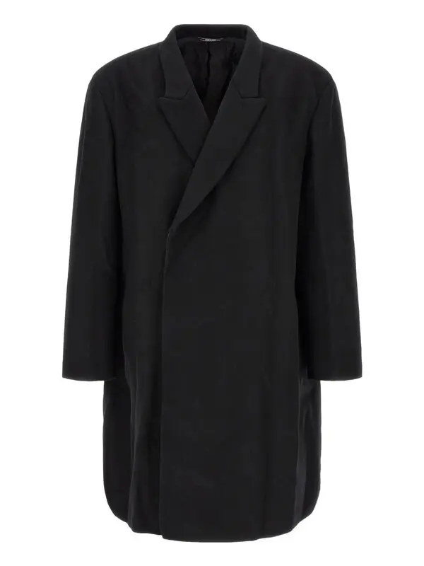 KIKO KOSTADINOV Peak Lapel Overcoat - Black